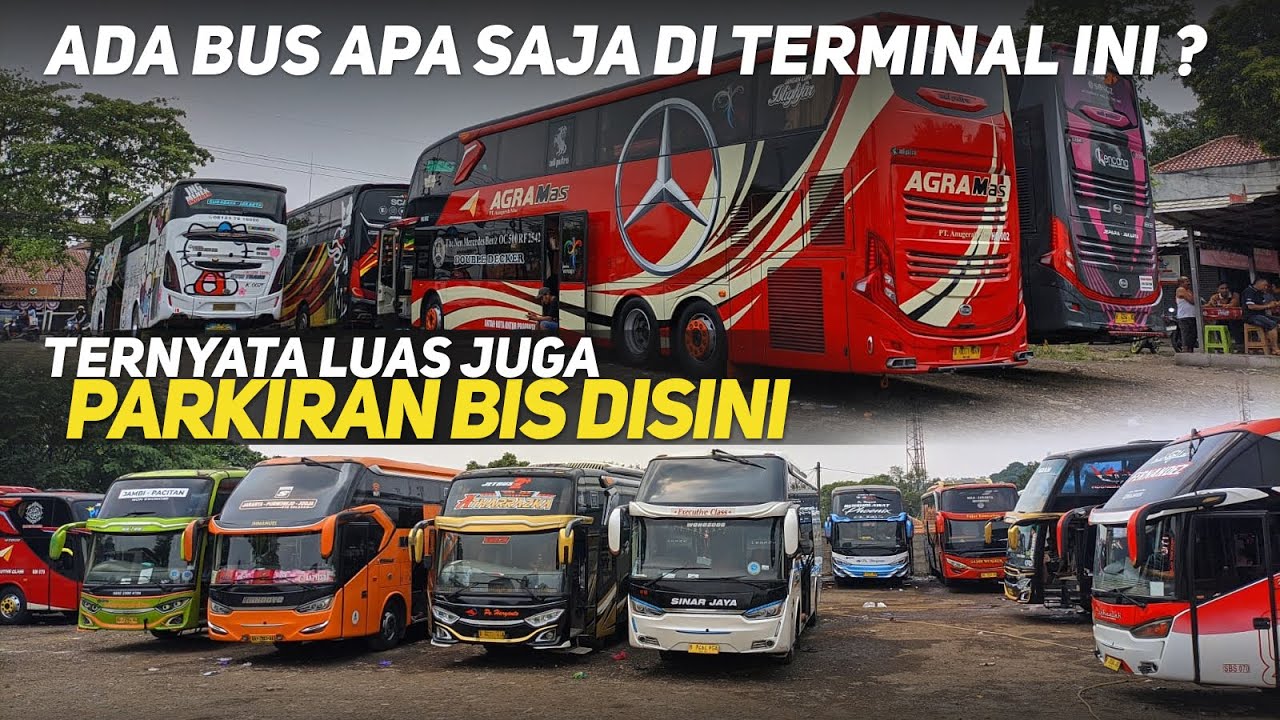 PARKIRAN LUAS & BANYAK BIS KEREN..!! ADA BIS APA SAJA DI TERMINAL ...