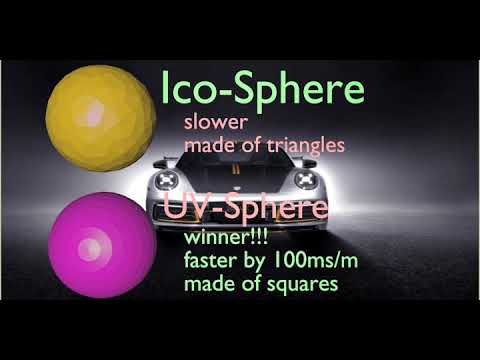 icosphere vs uv-sphere | who is faster | short animation by animation ...