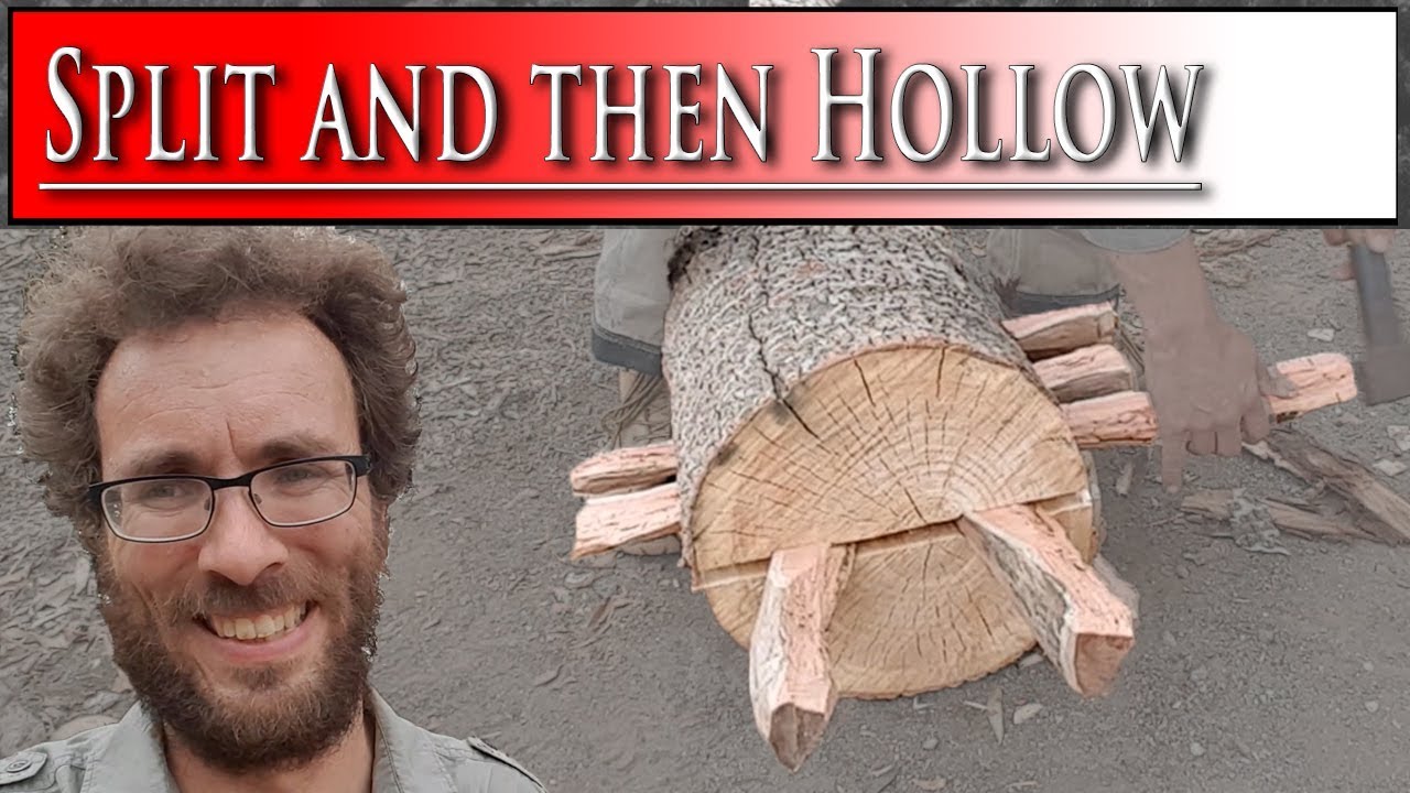 How to carve a trough from a log! For a wooden water trough or JUICE ...