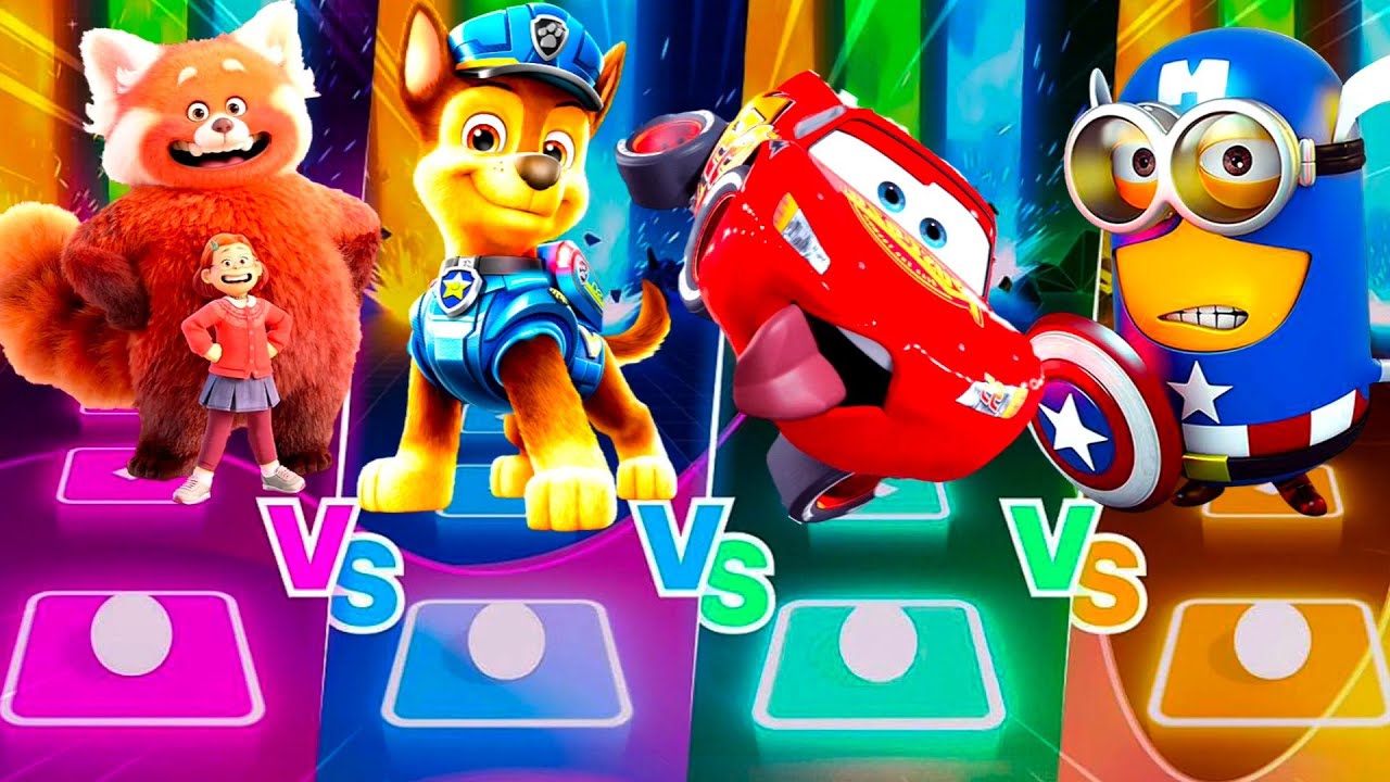 Turning Red memes vs PAW Patrol vs McQueen vs Minions in Tiles Hop ...