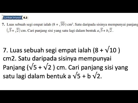 Latihan Intensif 4.2 No 7 | Bab 4 Indeks, Surd dan Logaritma | 4.2 ...