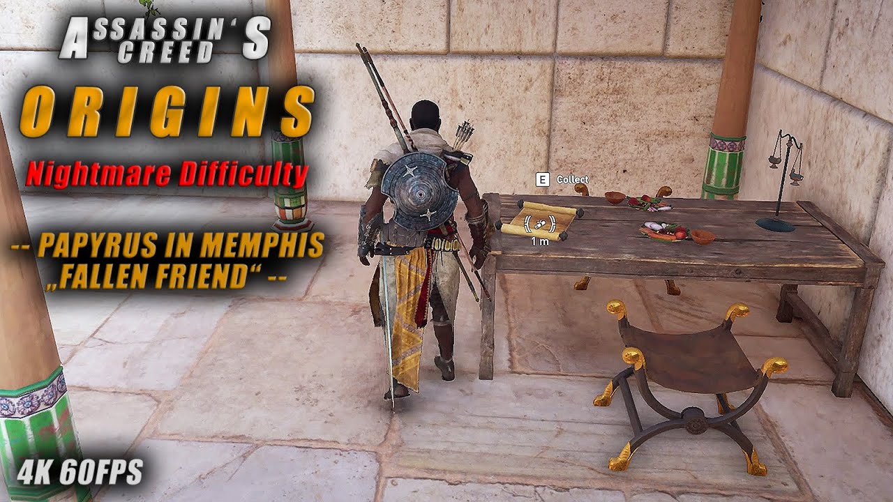Assassin's Creed Origins - Nightmare Difficulty - Papyrus in Memphis ...