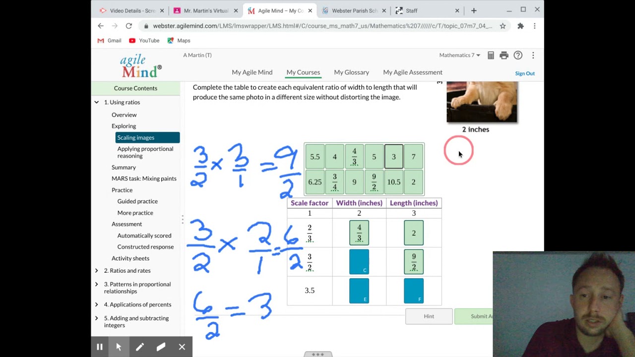 7th grade Agile Mind Topic 1 Block 2 (Using Ratios) - YouTube