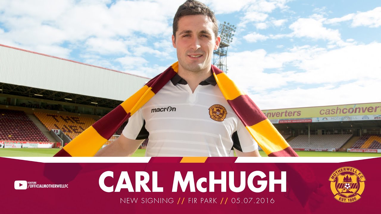 Carl McHugh joins Motherwell on 2 year deal - YouTube
