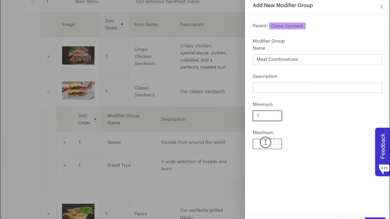 Creating New Modifier Groups and Modifiers - YouTube