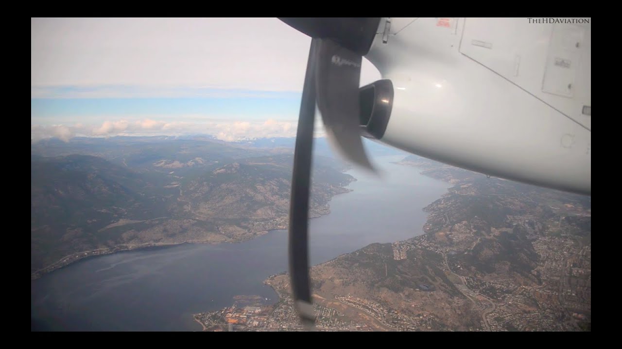 Air Canada Express DHC-8-300Q Dash 8 Cabin Takeoff from CYLW - YouTube