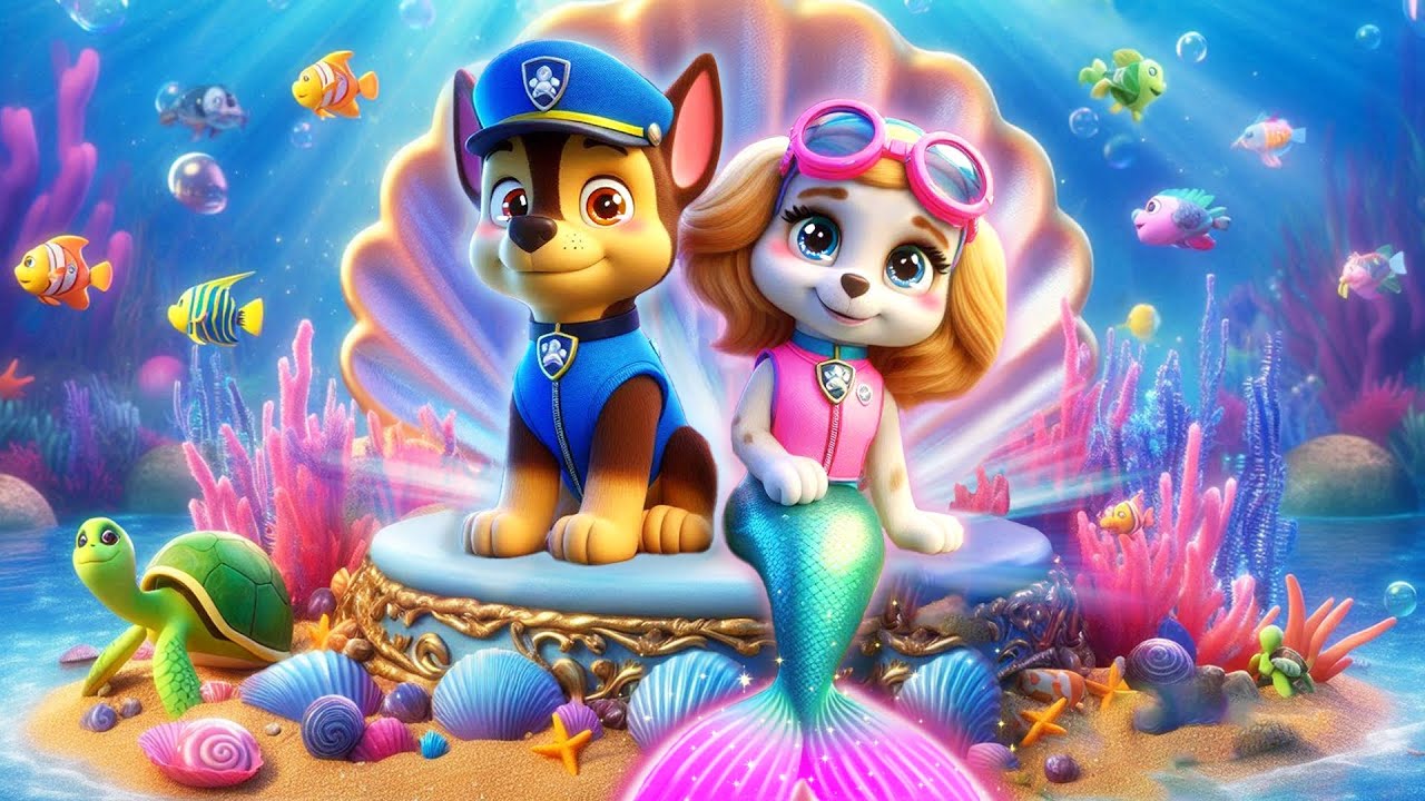 CHASE Falls In Love With SKYE Mermaid?! Funny Story | Paw Patrol ...