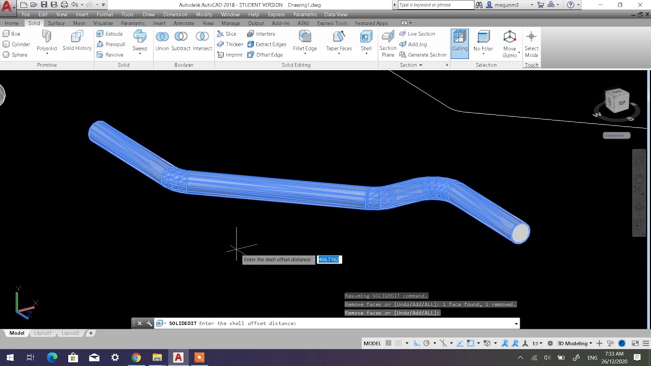 SWEEP IN 3D AUTOCAD - YouTube