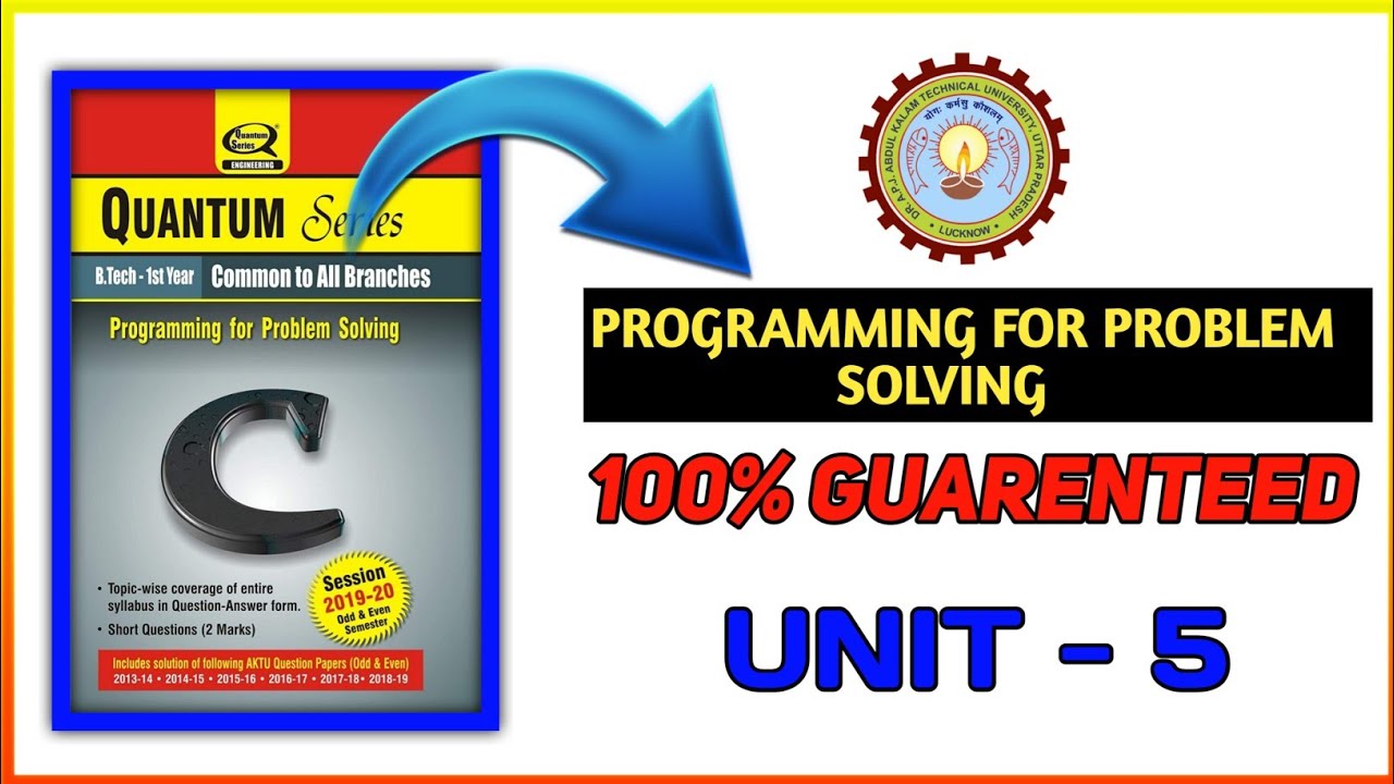 Programming For Problem Solving [UNIT-5] Important Questions #ppsaktu # ...