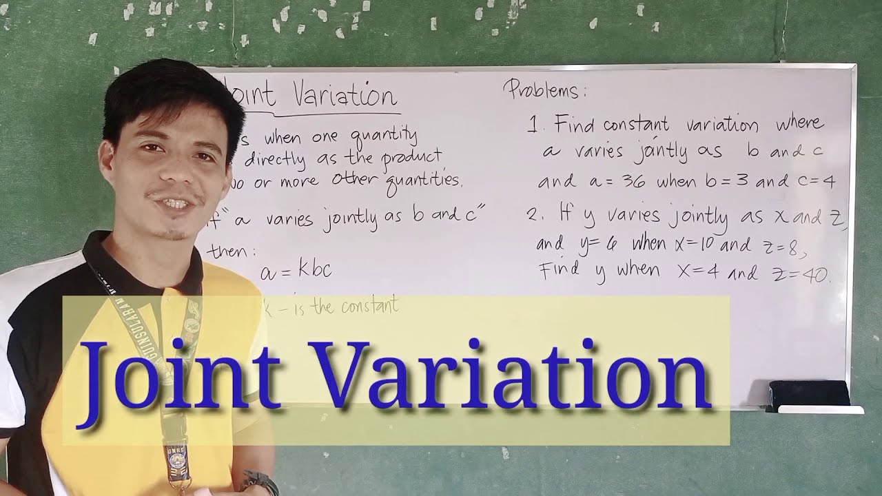 Joint Variation (Problem Solving) - YouTube