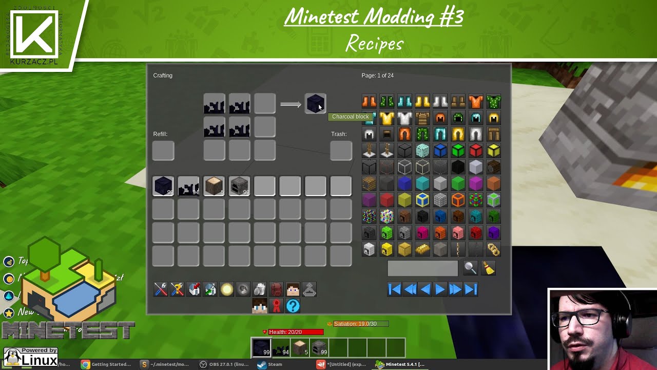 [EN] Minetest Modding #3 - Recipes - YouTube
