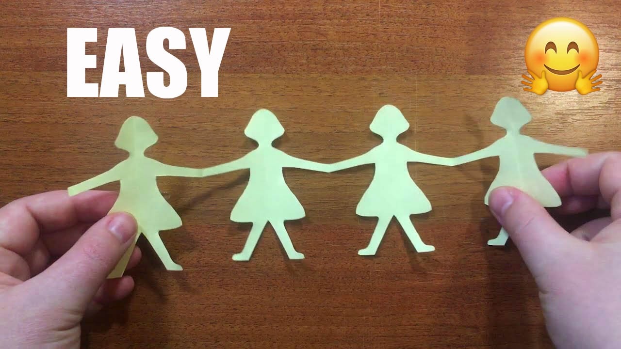 Create Beautiful Paper Doll Chains – Easy Step-by-Step Tutorial! - YouTube