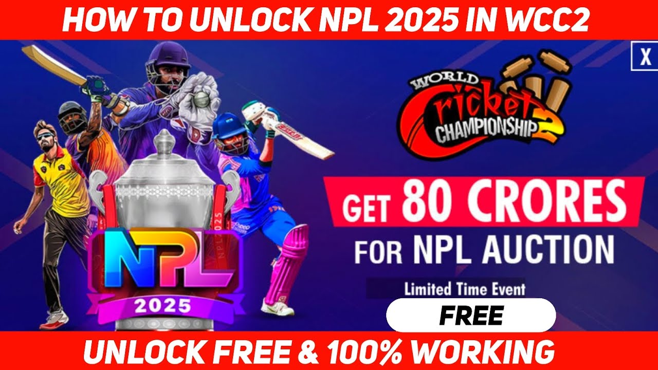 WCC2 NPL Unlock Trick Free | How To Play NPL 2025 in WCC2 में NPL कैसे खेलें Free Mai ? - YouTube