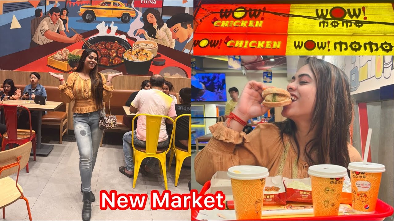 New Market’s Biggest Food Outlet || Wow Momo review || Wow momo vlog ...