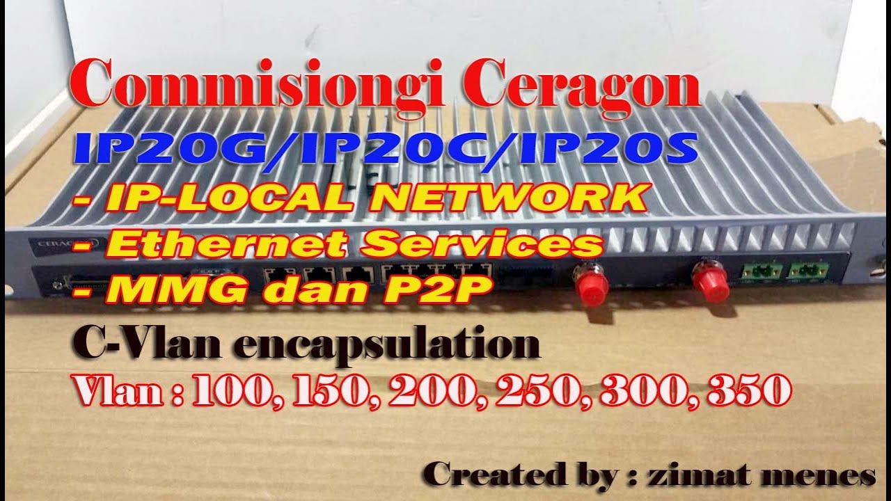 SETTING CERAGON IP20 Untagged Vlan - YouTube