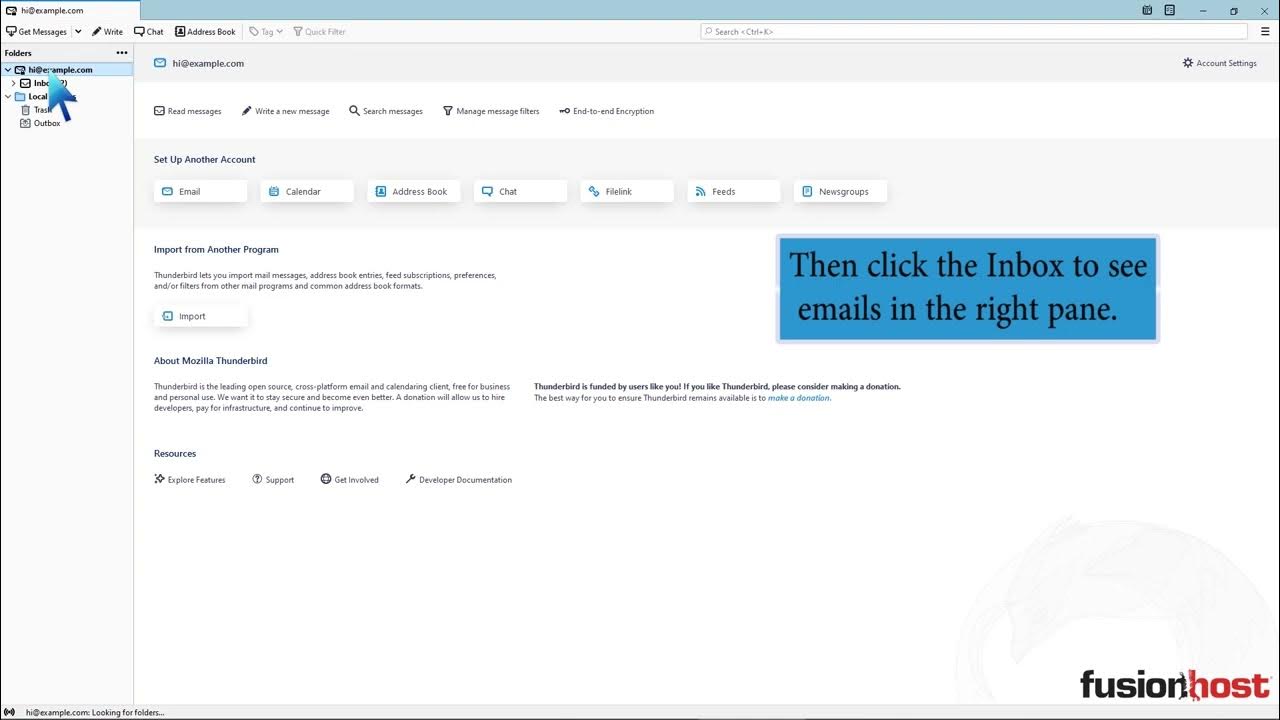 How to delete an email message in Mozilla Thunderbird Fusionhost - YouTube