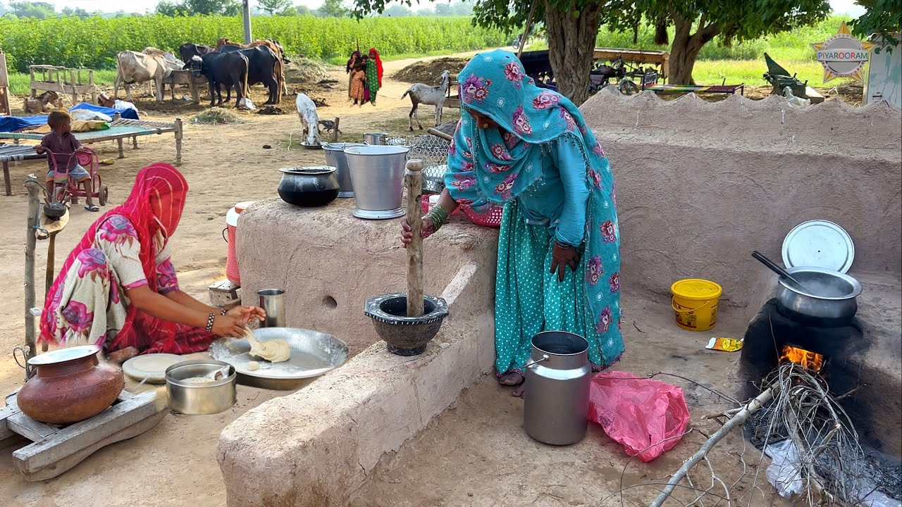 Daily Morning routine of Hindu village woman in Pakistan || Hindu Woman ...
