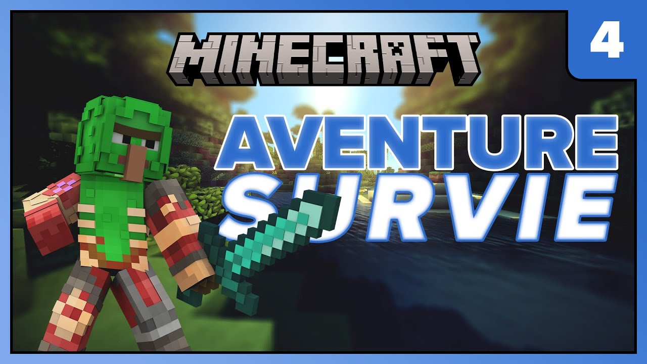 On a ENFIN un ABRI ! - Aventure Survie #4 - Minecraft - YouTube
