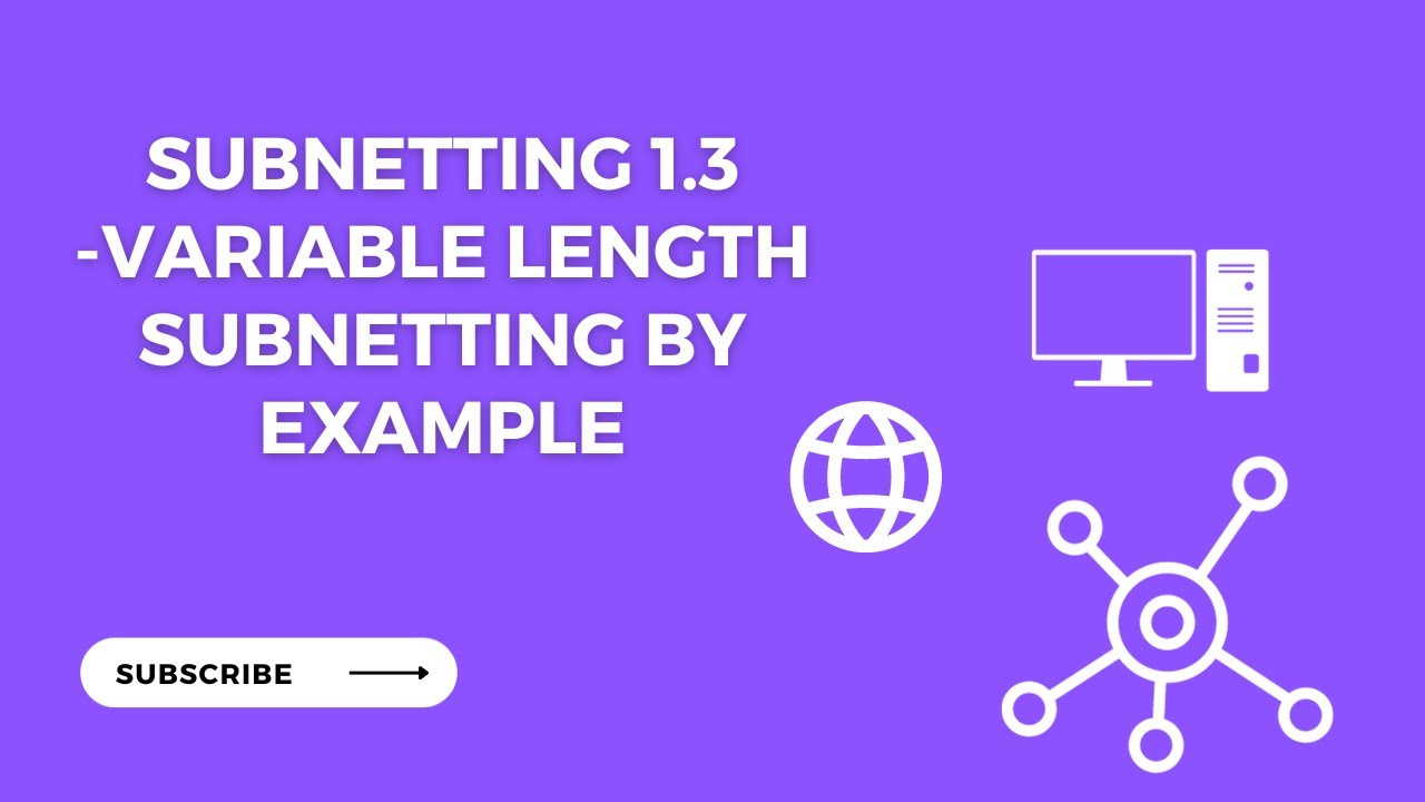 Subnetting 1 3 Variable Length Subnetting By Example Youtube