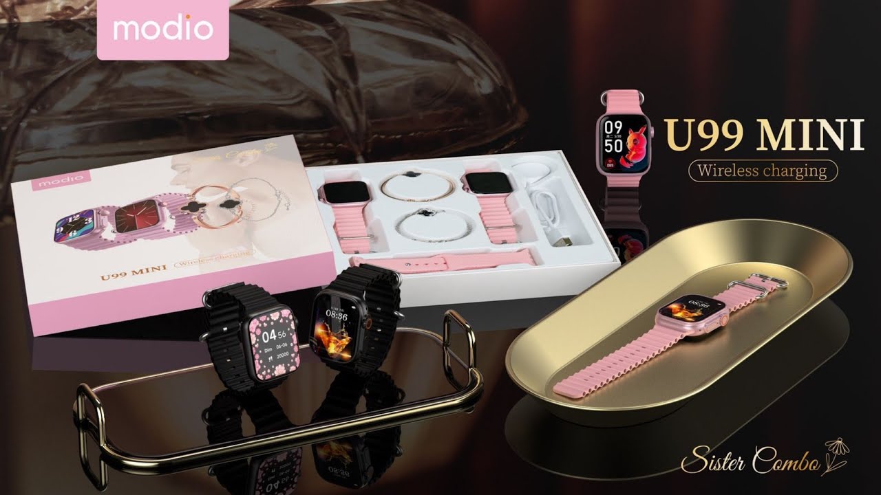Modio U99 Ultra Mini -2 Watch/ Combo-Clone -40MM / 2 Pairs Strap-Quartz ...