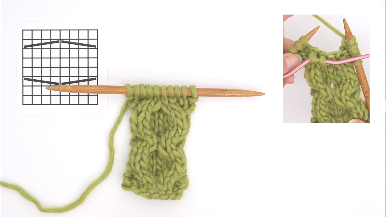 How to knit a honey comb pattern - YouTube