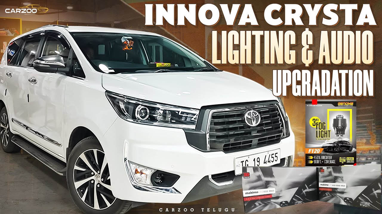 CRYSTA MODIFIED||LIGHTING AND AUDIO UPGRADATION || CARZOO HYDERABAD ...
