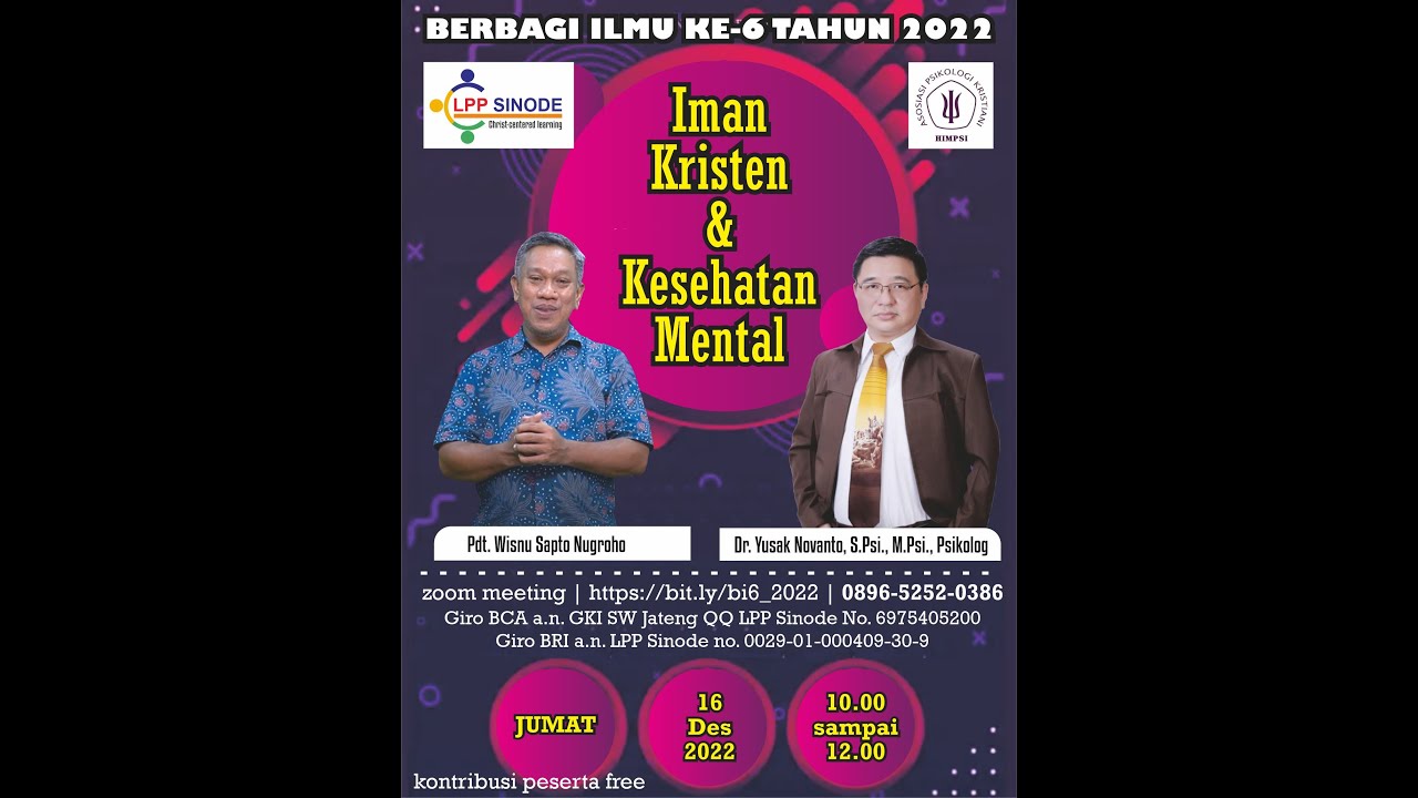 Iman Kristen dan Kesehatan Mental - YouTube