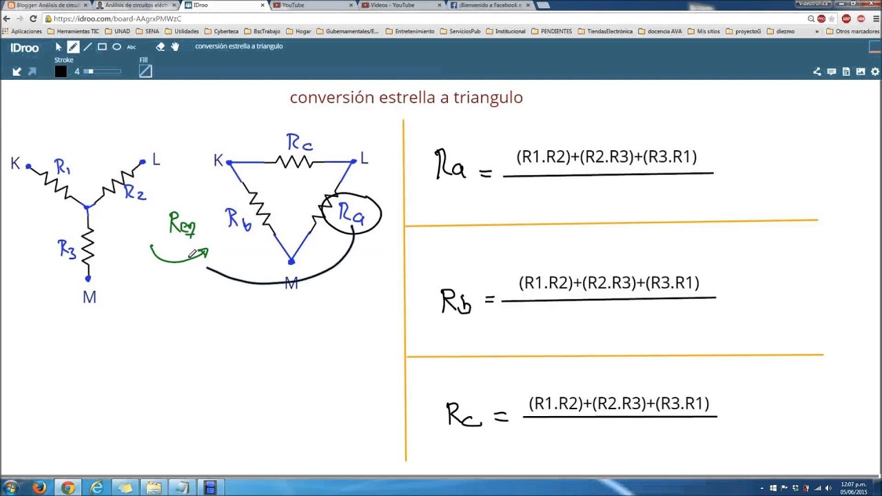 61. conversión estrella a triángulo - YouTube