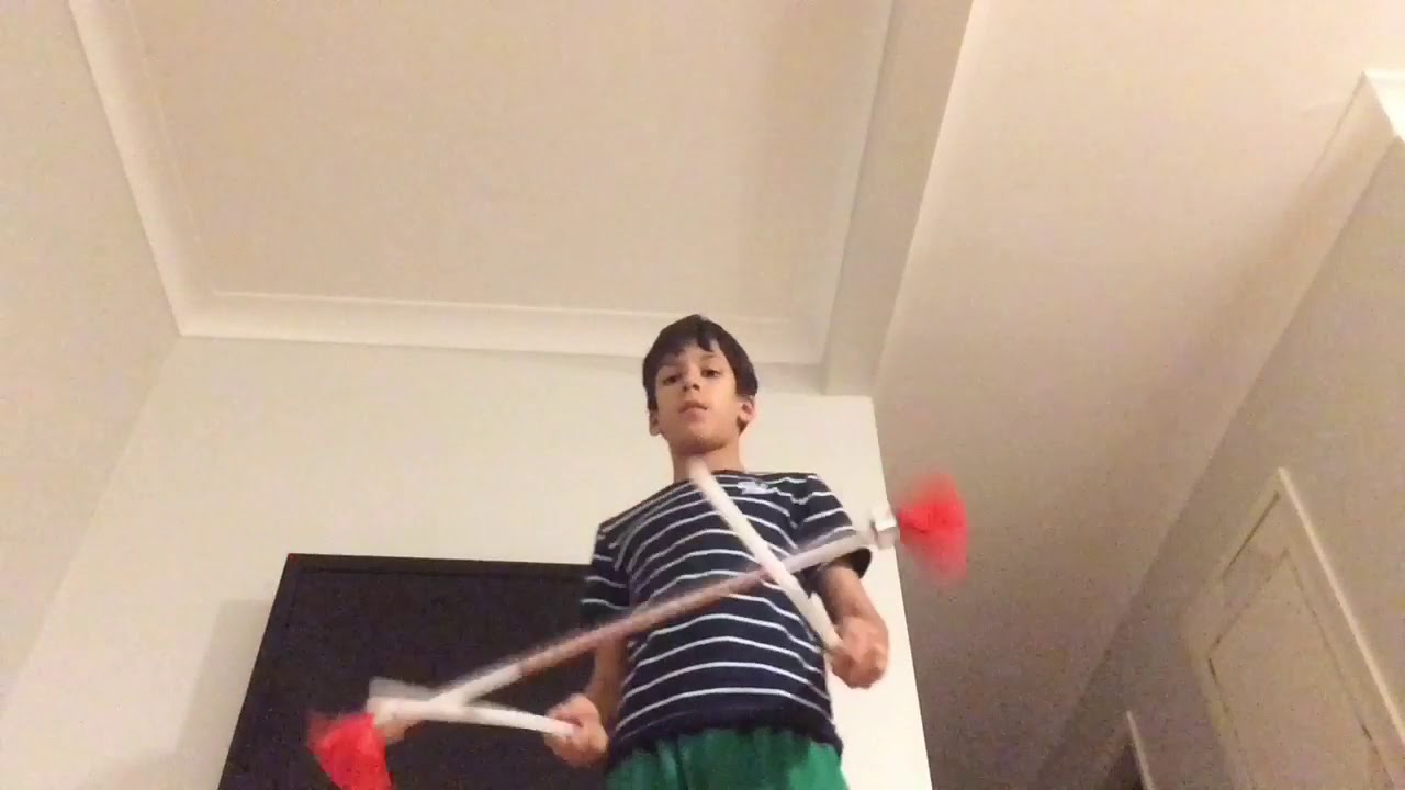 Devil stick tricks!!!(FACE REVEAL!) - YouTube