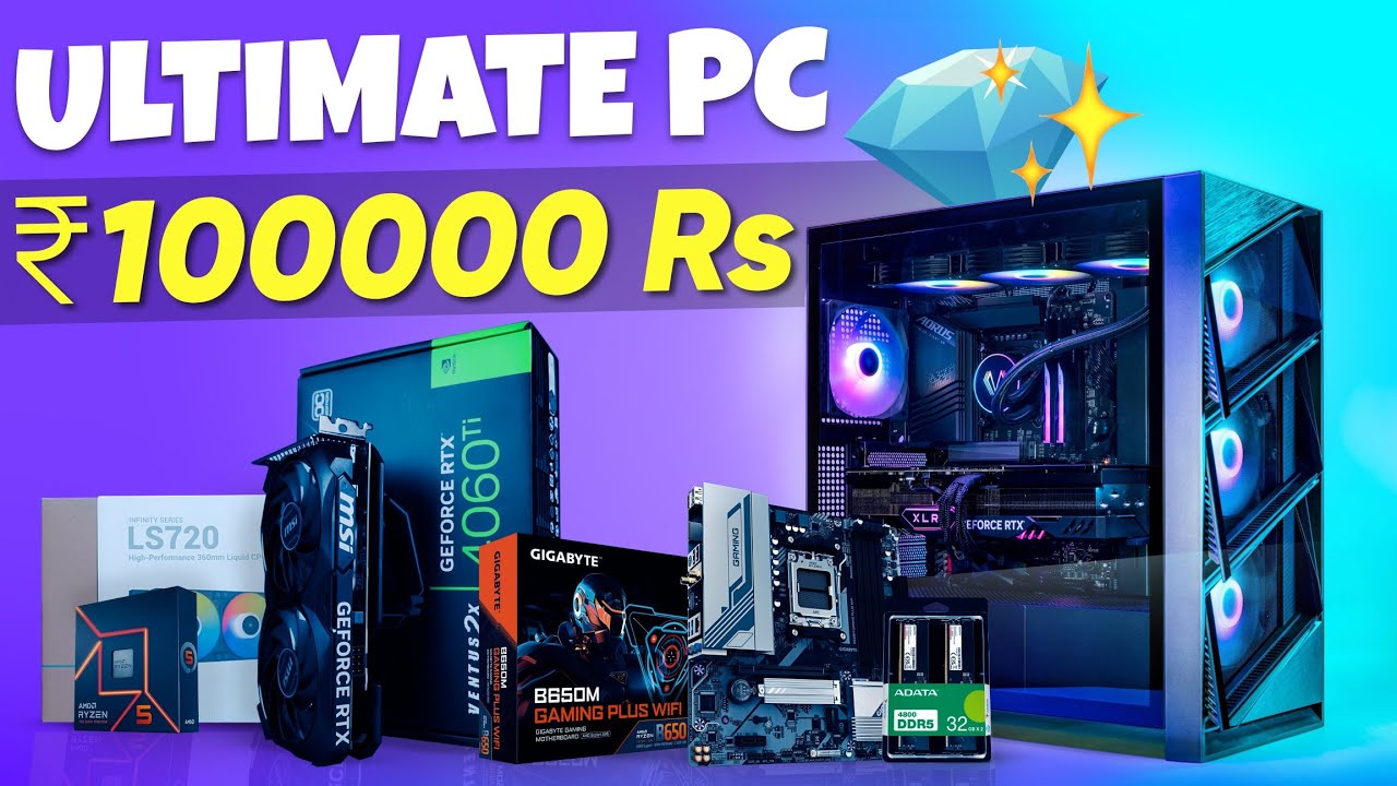 GAMING PC UNDER 1 LAKH | RTX ON | Best PC 2024 | Techy QR - YouTube