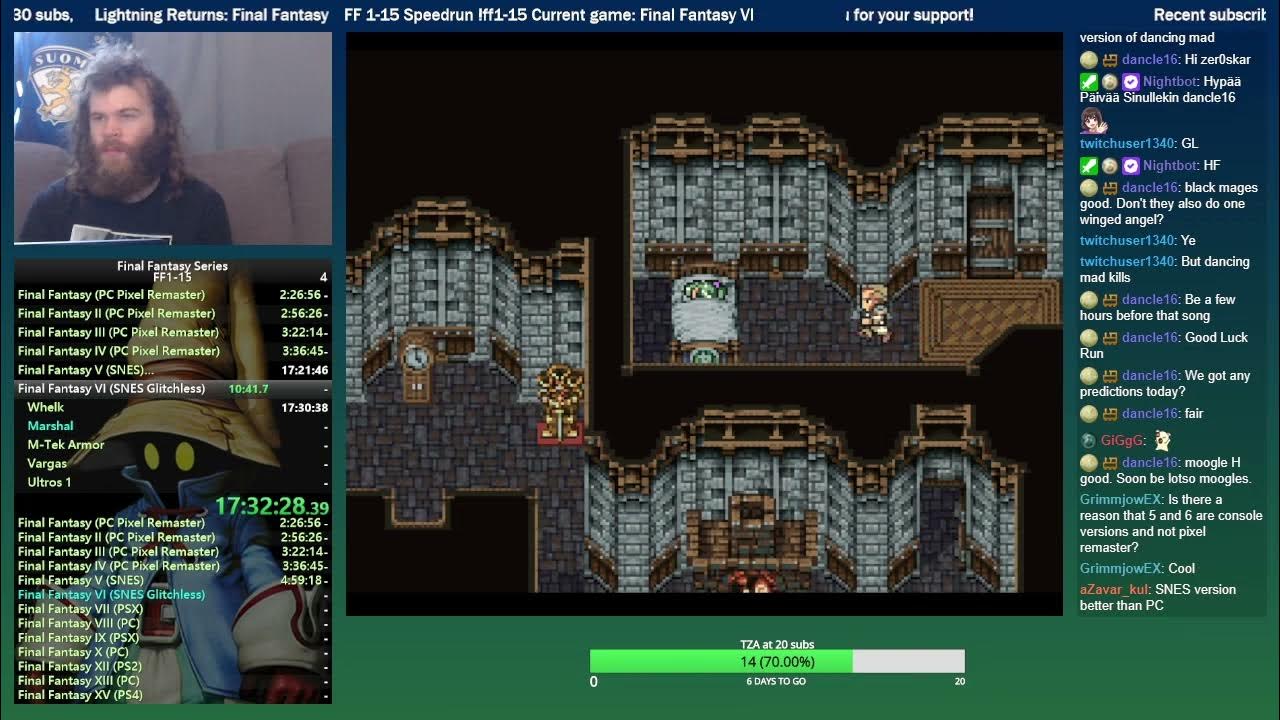 Final Fantasy 1-15 Speedrun Part 3 (FF6) - YouTube