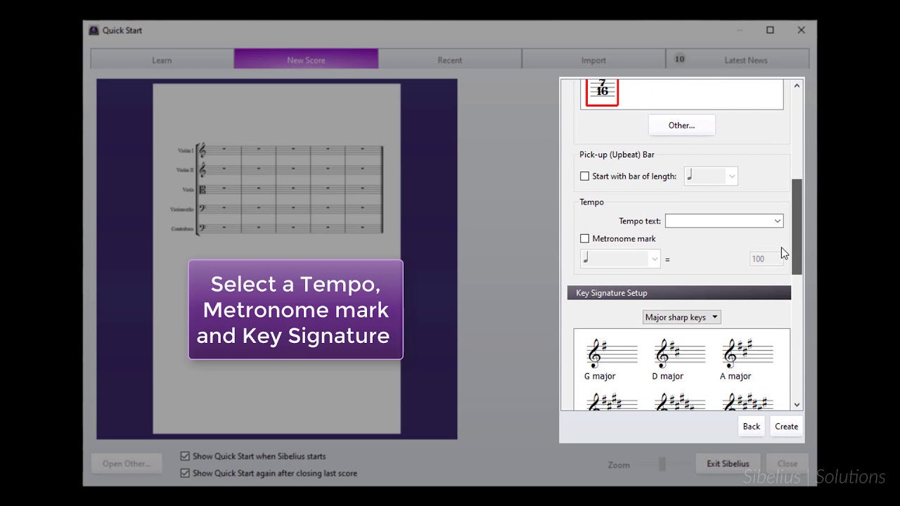 Starting a new Score - Sibelius | Ultimate - YouTube