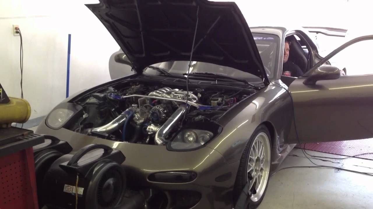 Single Turbo RX7 500 HP Dyno - YouTube