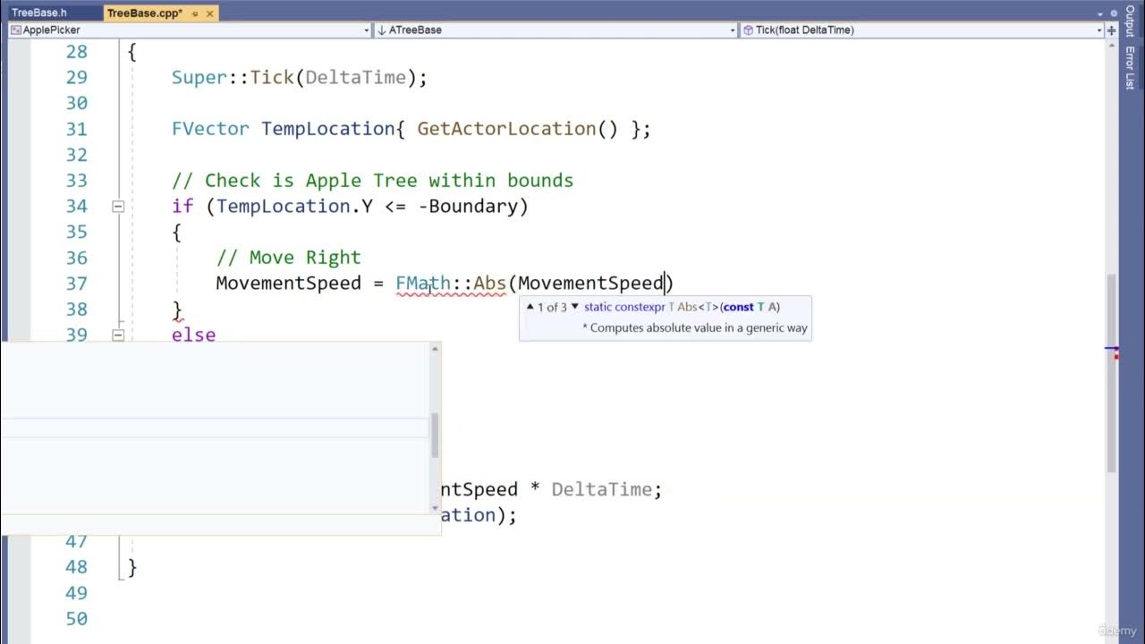 5 Defining Movement Boundaries for the Apple Tree - YouTube