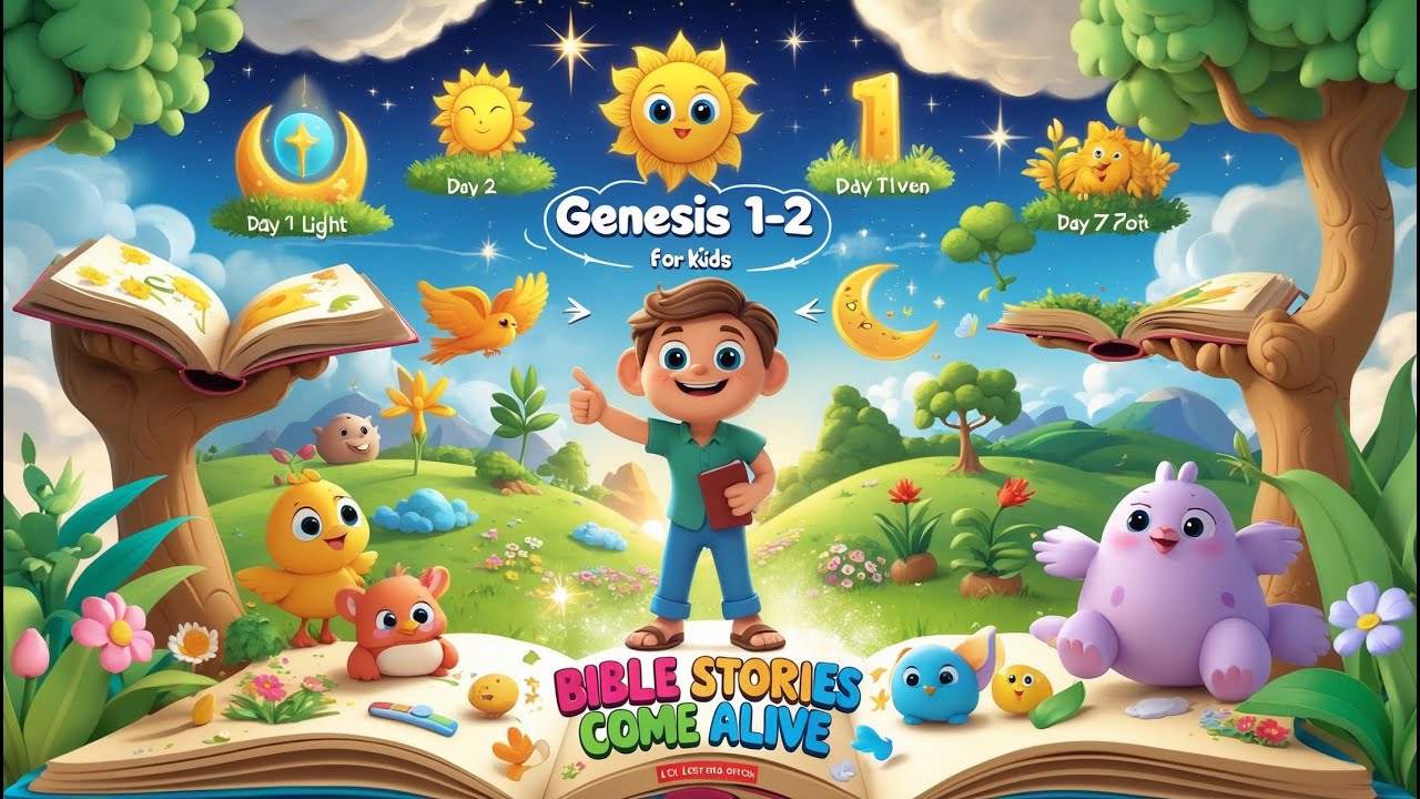 The Story of Creation (Genesis 1-2) animated biblical stories for kids ...