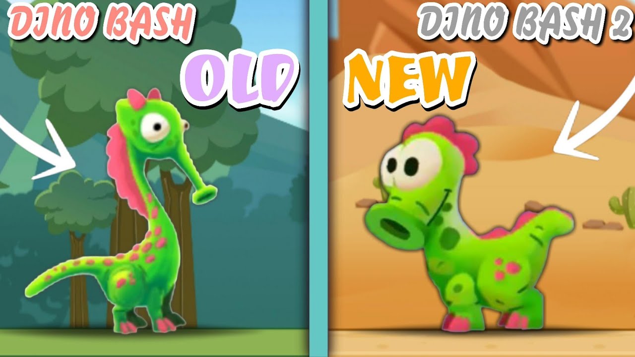 OID Vs NEW - Spitty DINO BASH vs DINO BASH 2 GAMEPLAY - YouTube