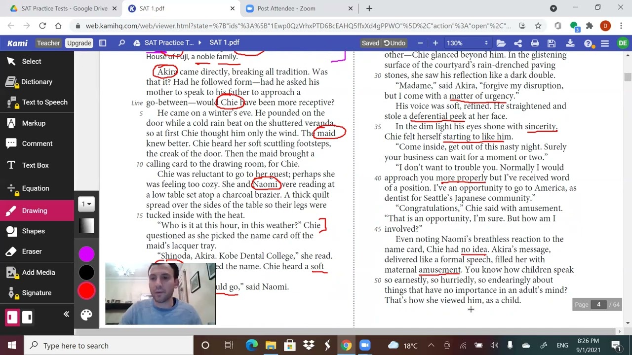 SAT Reading 302 - Fiction Passages - YouTube