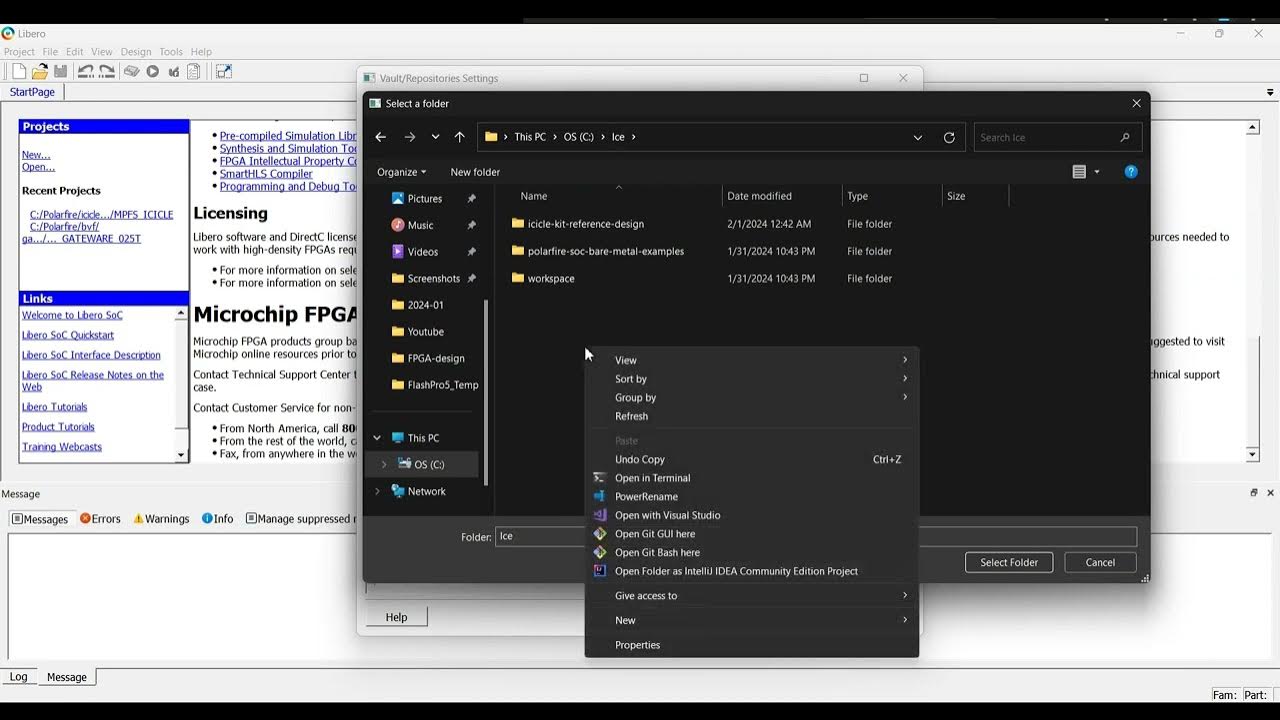 FPGA Polarfire Icicle Libero Part 1 - Build the Reference Design - YouTube