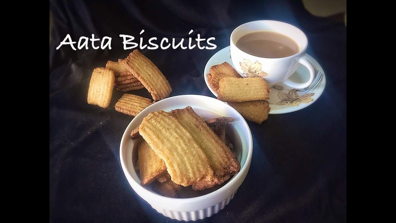 Wheat Flour Biscuits | Atta Biscuits | Aata Biscuits | Eggless Recipe ...