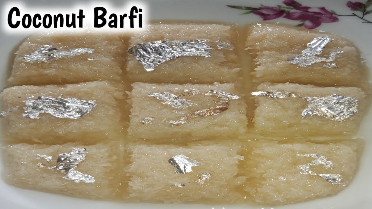 Fresh Coconut Burfi in 10 min | coconut burfi recipe | Khopra Barfi ...