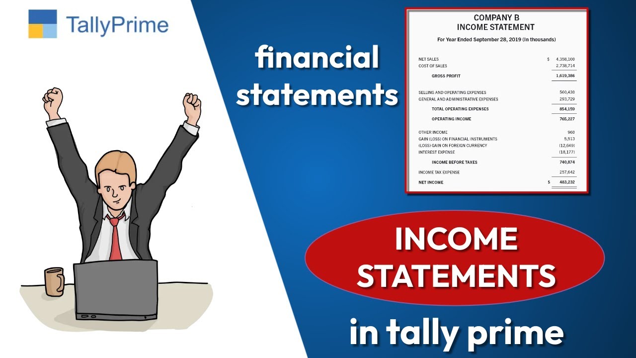 income statements in tally prime || - YouTube