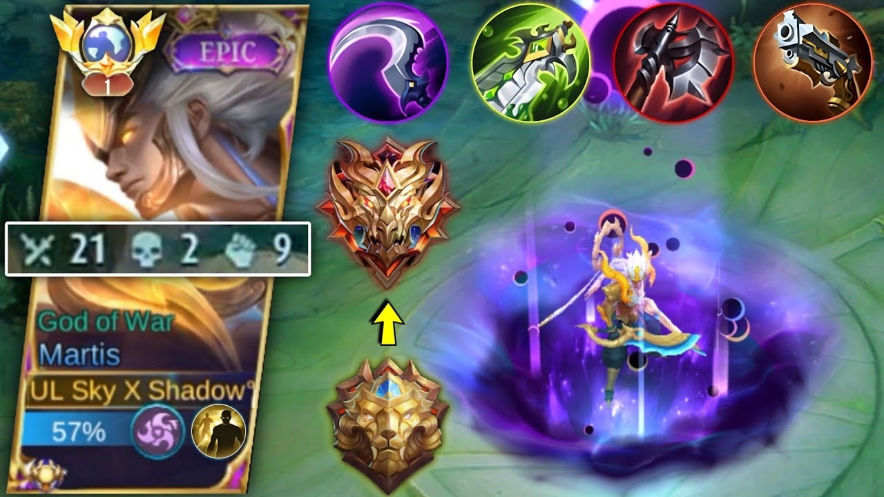 21KILL!! MARTIS EXP LANE BEST BUILD AND EMBLEM 🔥 ( Must try ) - YouTube