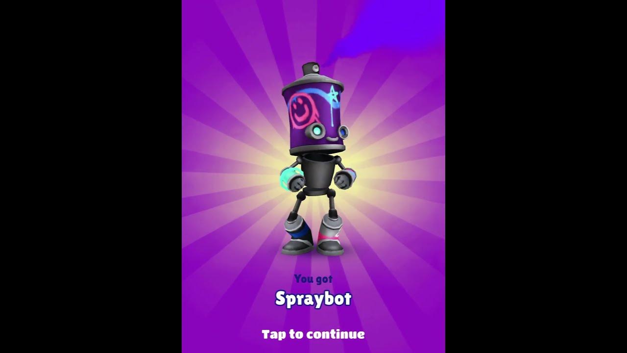 Unlocking spray bot in subway surfers - YouTube