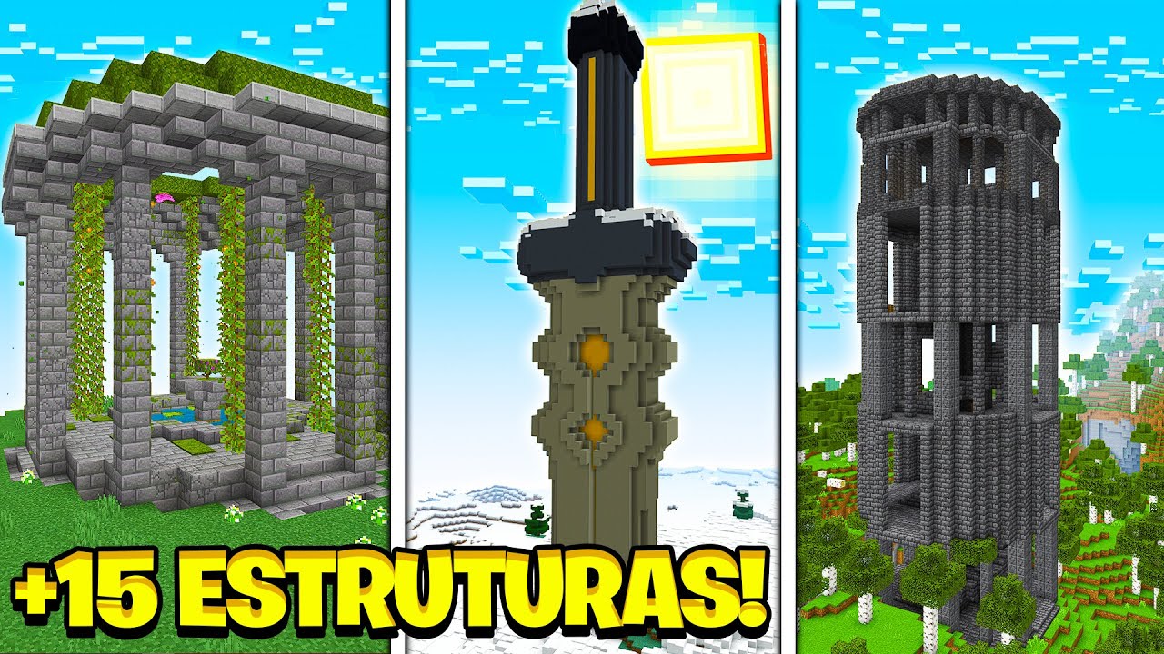 🔥 Red's More Structures! - NOVO ADDON DE ESTRUTURAS PARA SEU MINECRAFT ...
