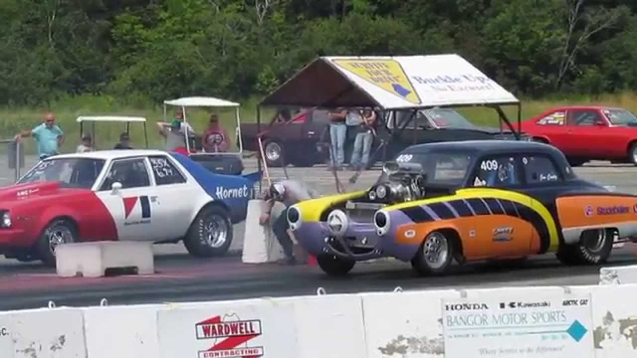 Supercharged Small Block Studebaker VS AMC Hornet Drag Race - YouTube