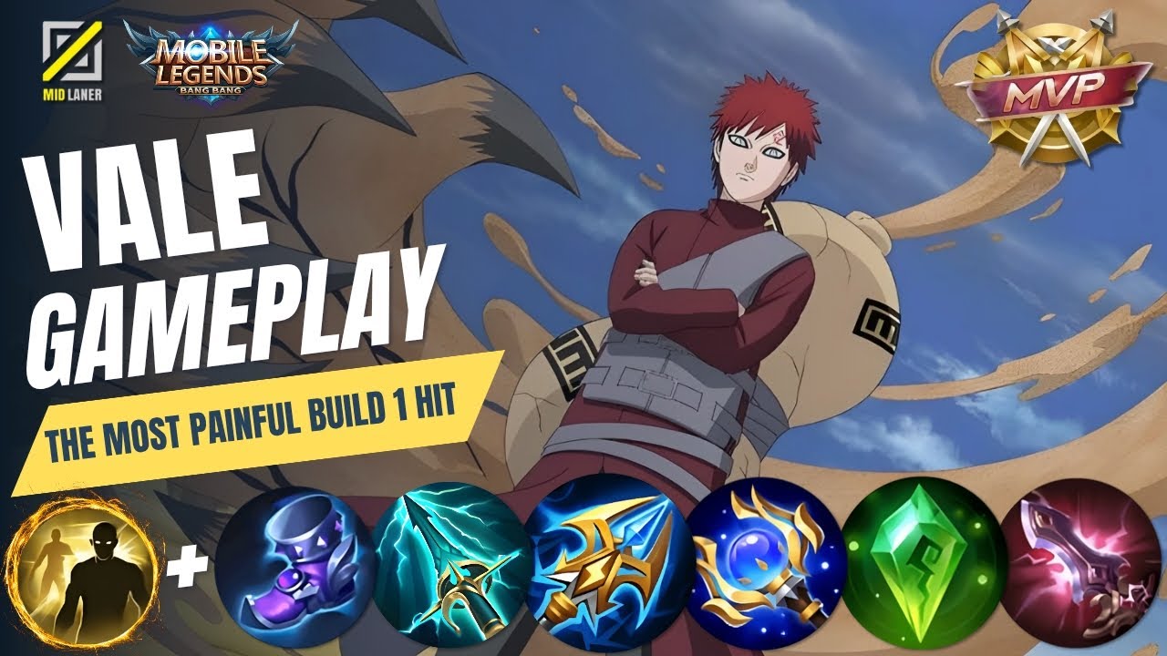 ONE SHOT Vale! Gaara Skin Full Damage Build – Unbelievable Power ...