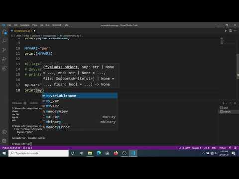 Legal and Illegal variable names ,complex declaring in python - YouTube