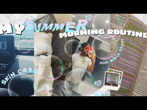 My SUMMER Morning Routine || skin care, productive, gym - YouTube