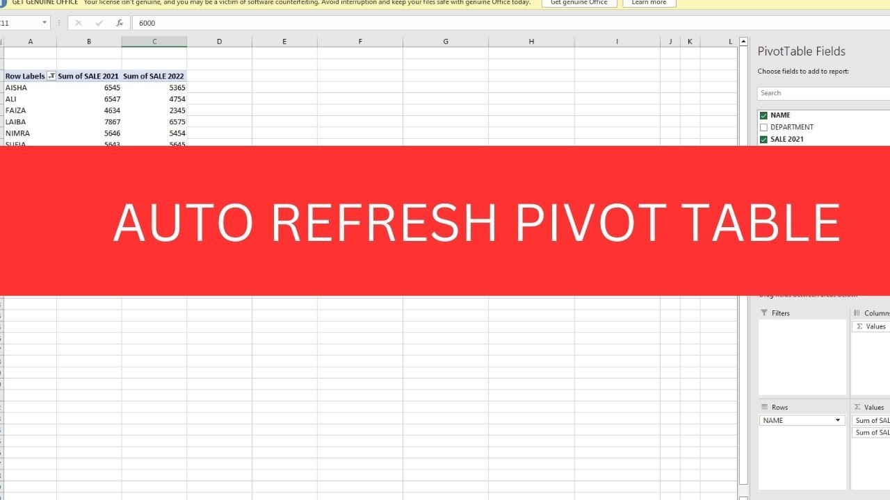 Most People Don t Know Excel Pivot Table Auto Refresh YouTube Most People Don t Know Excel Pivot Table Auto Refresh YouTube