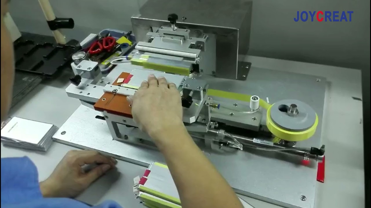 Semi Automatic Lithium Battery Taping Machine - YouTube